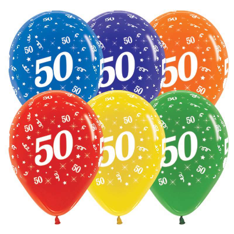 Sempertex 30cm Age 50 Crystal Assorted Latex Balloons, 25PK : Amscan ... Sempertex 30cm Age 50 Crystal Assorted Latex Balloons, 25PK : Amscan ...